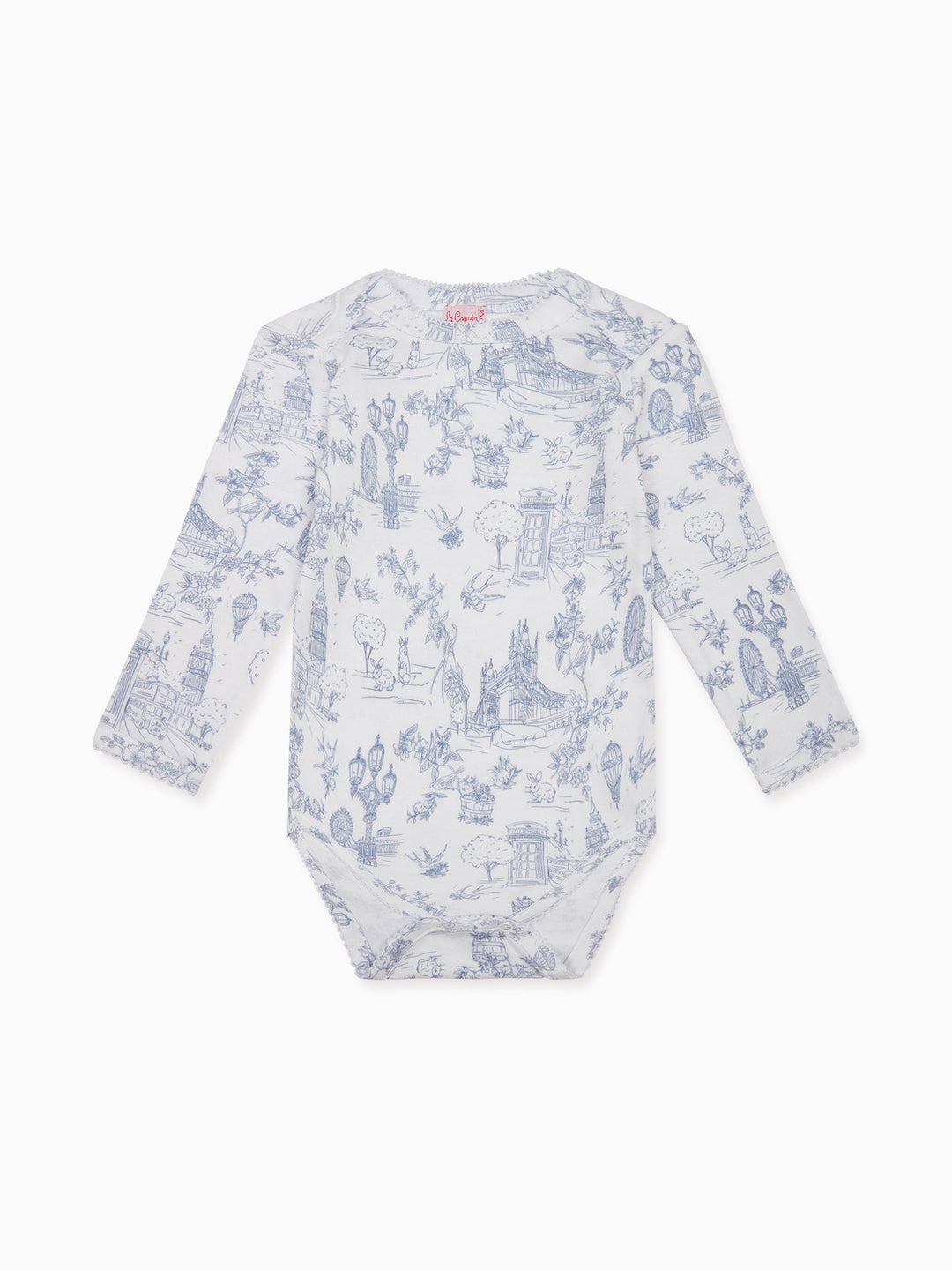 Soft Blue Amor Baby Girl Body Vest | La Coqueta Kids UK