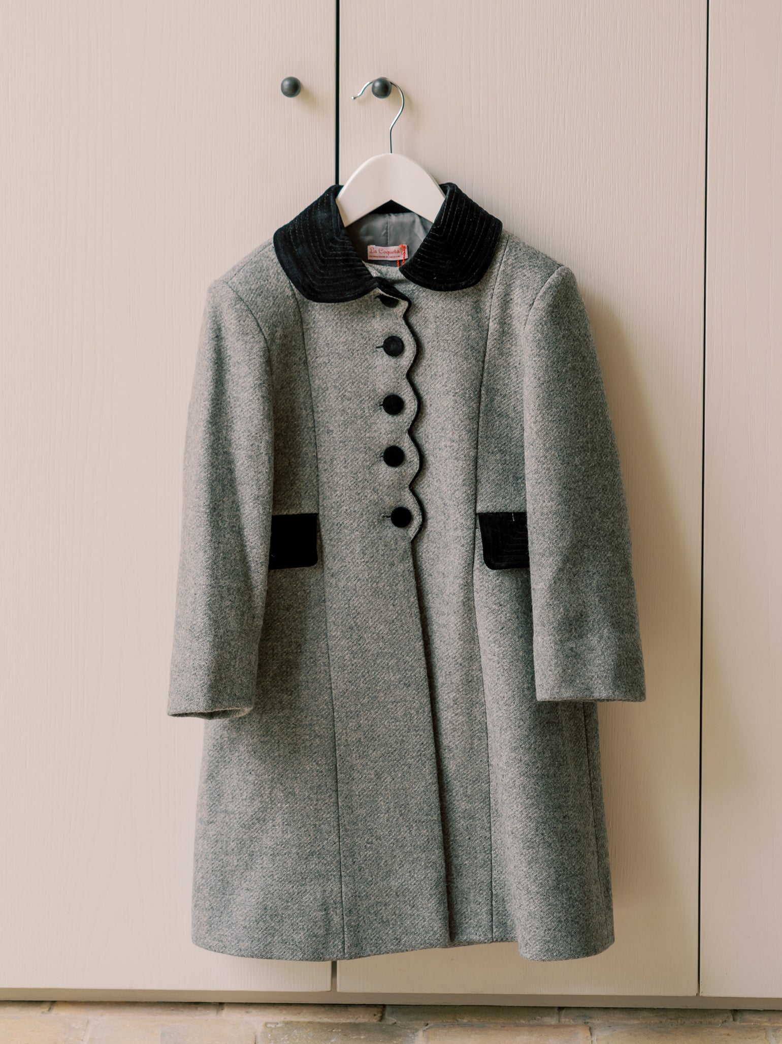 Grey Anisa Girl Wool Coat – La Coqueta Kids