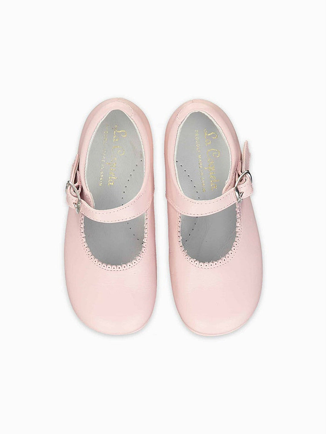 Light Pink Leather Toddler Mary Jane Shoes | La Coqueta Kids US
