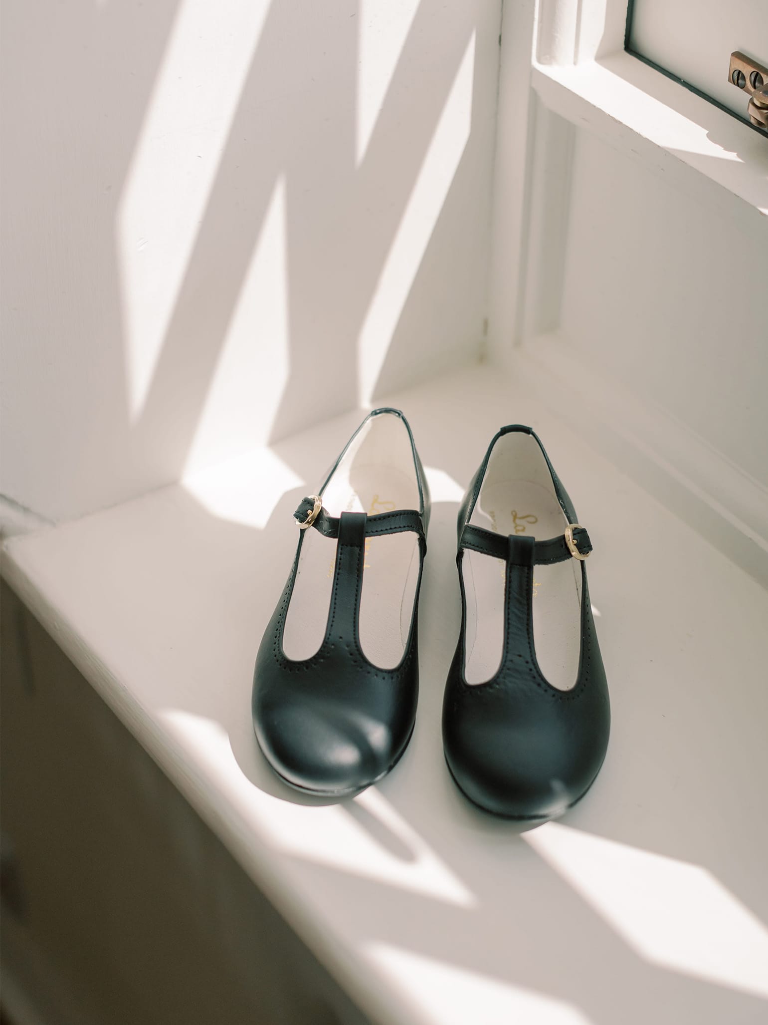 Black Leather Girl T-Bar Shoes | Versatile School & Dress Shoes US – La ...