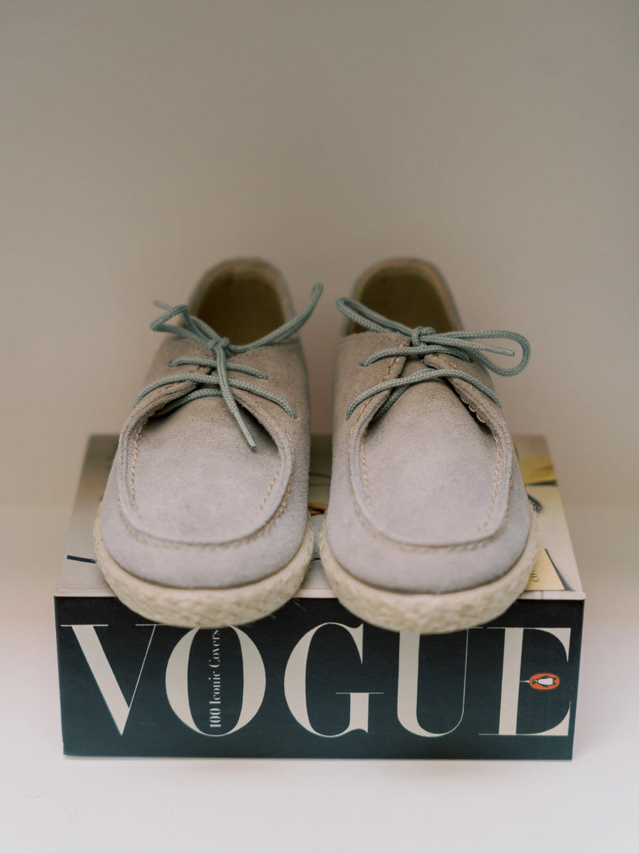 Grey Maddox Suede Boy Espadrille | La Coqueta Kids US