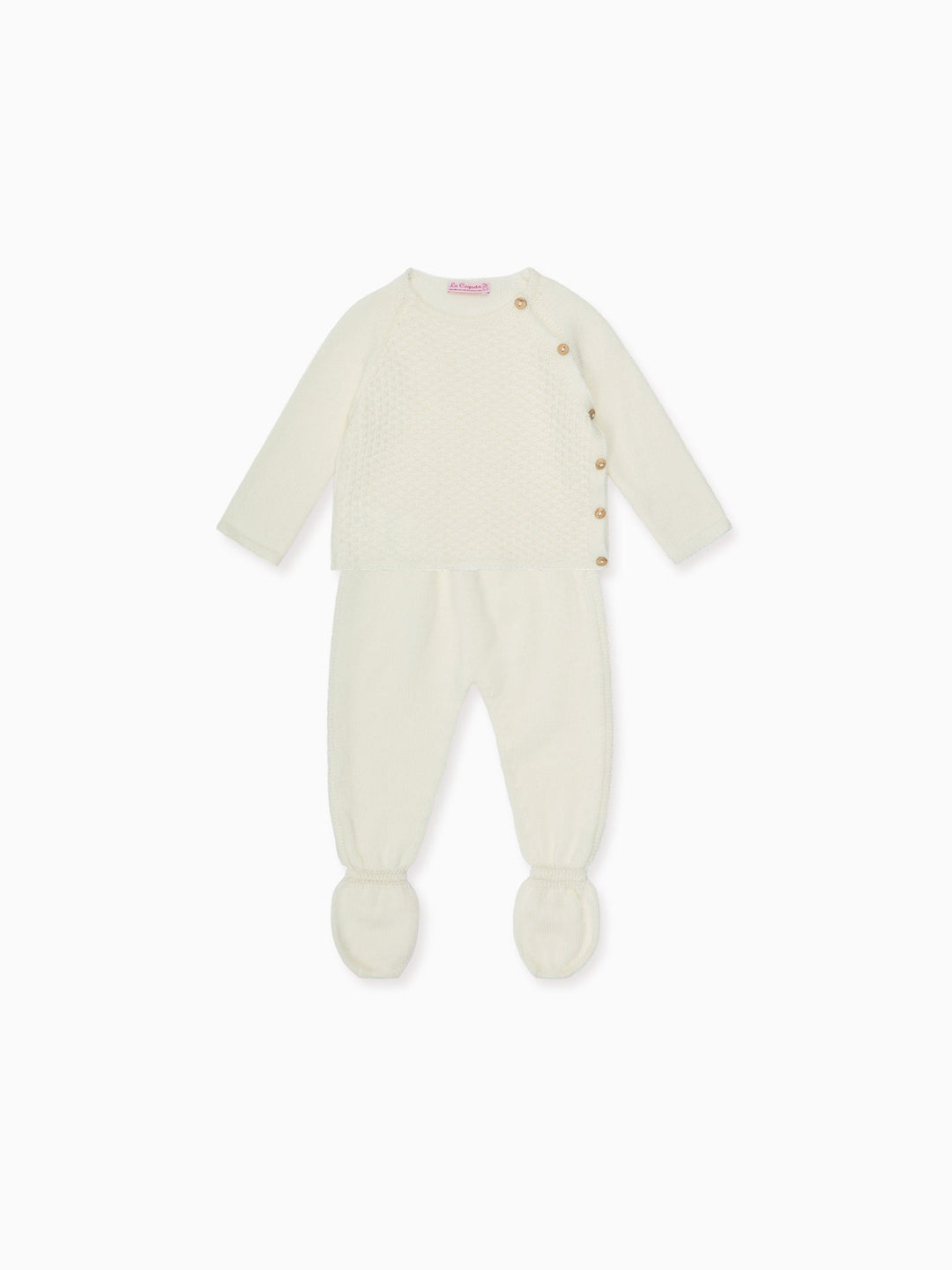 Ivory Irie Merino Baby Knitted Set | La Coqueta Kids UK