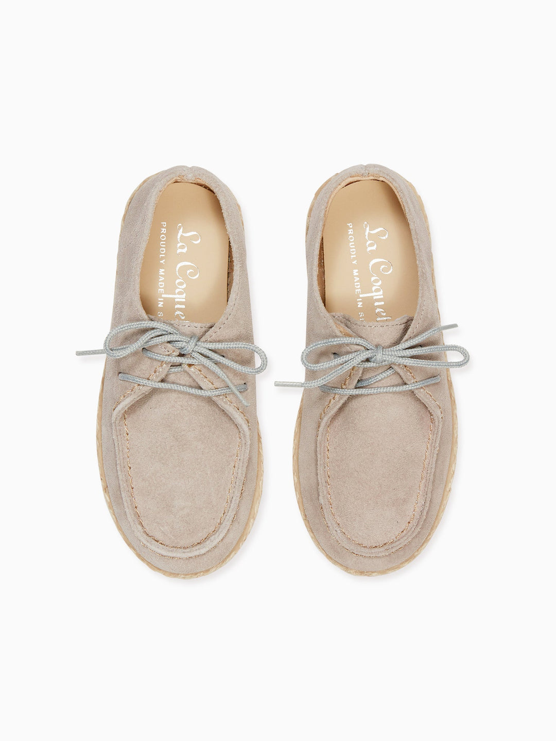 Grey Maddox Suede Boy Espadrille | La Coqueta Kids US