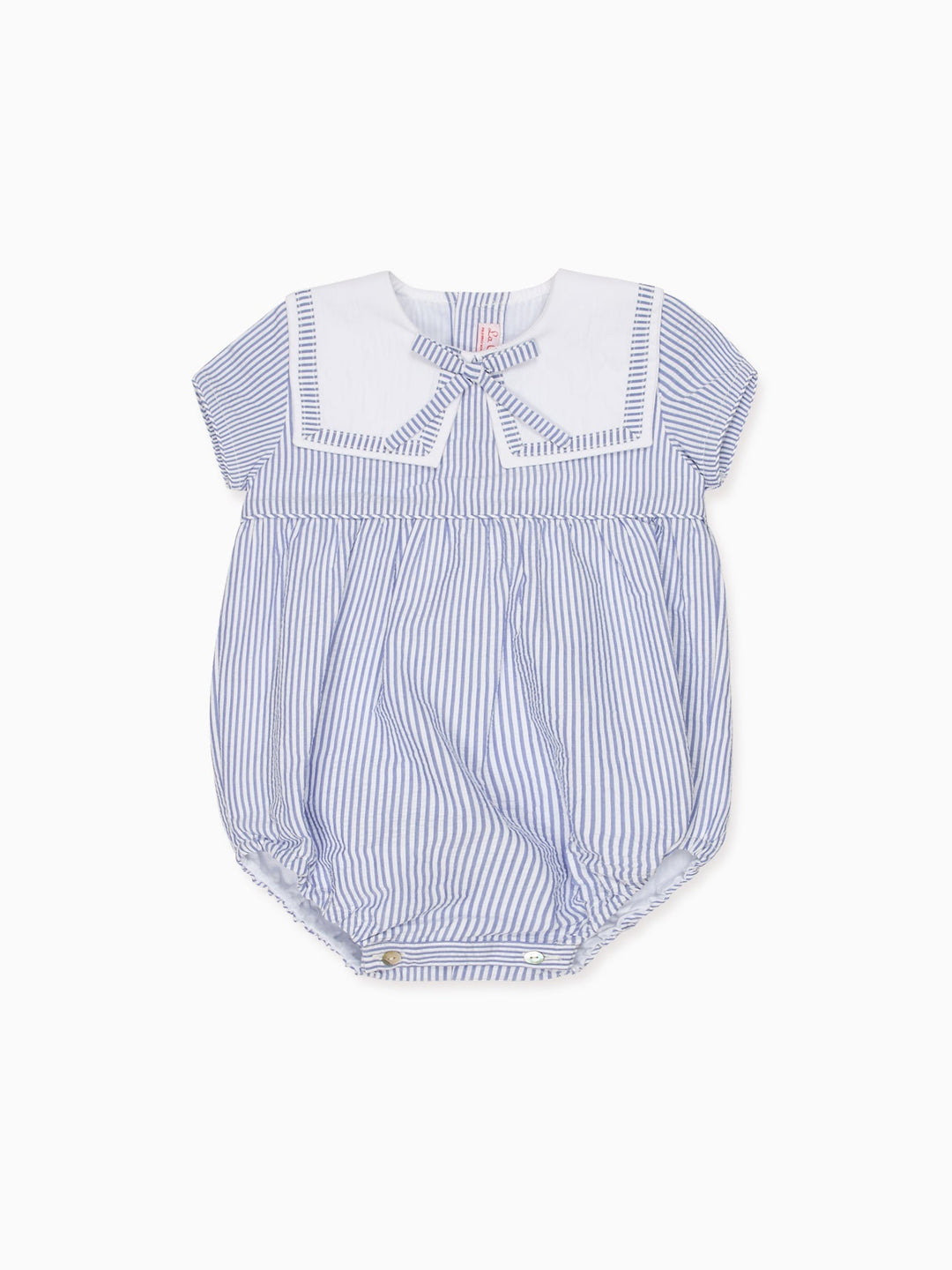 Dark Blue Stripe Mar Baby Romper | La Coqueta UK – La Coqueta Kids
