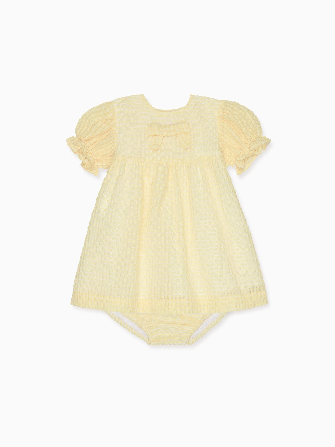 Pale Yellow Petalo Ceremony Baby Girl Set | La Coqueta Kids UK