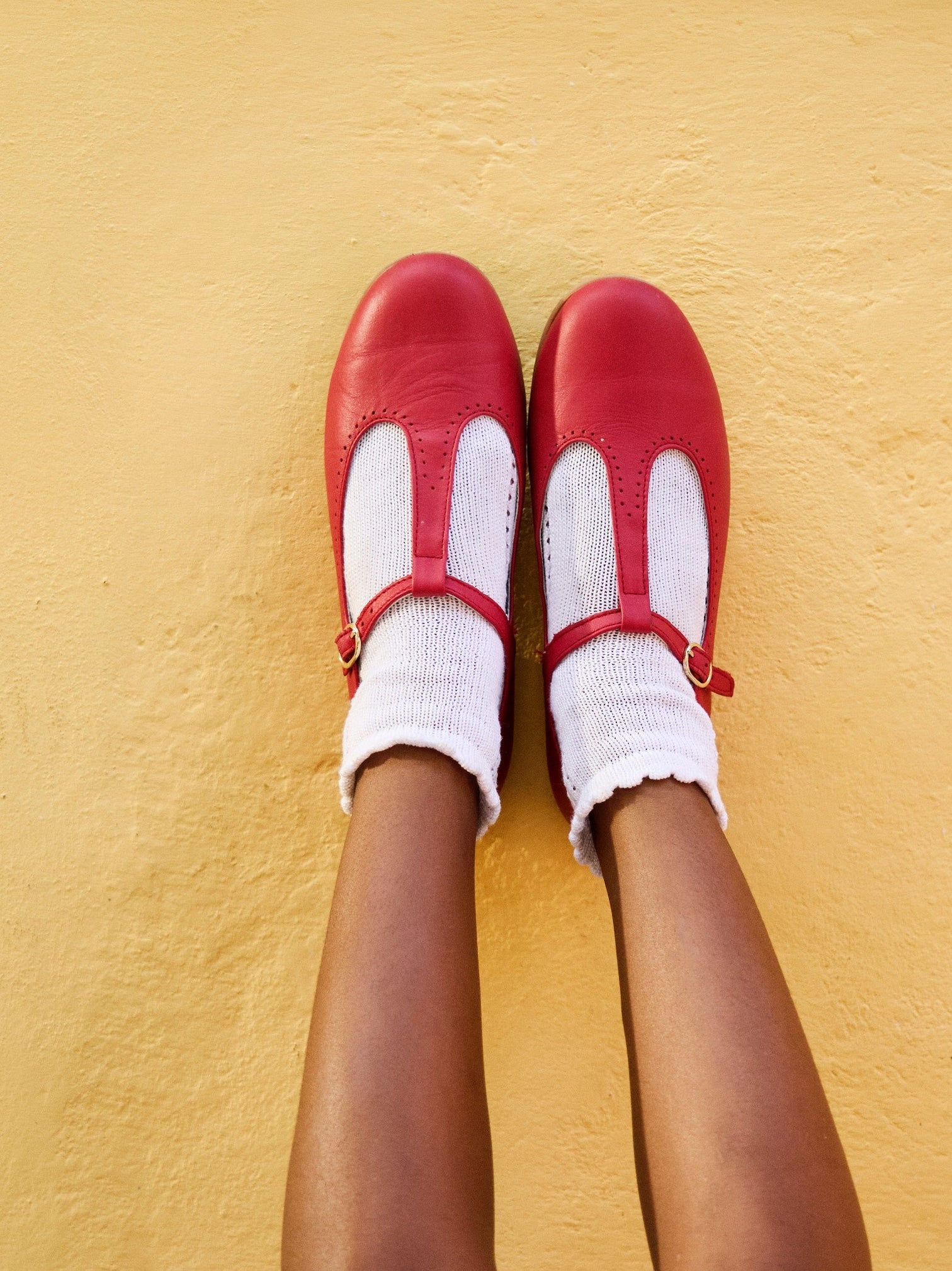 Red Leather Girl T-Bar Shoes | Shop Now Kids Red Shoes US – La Coqueta Kids