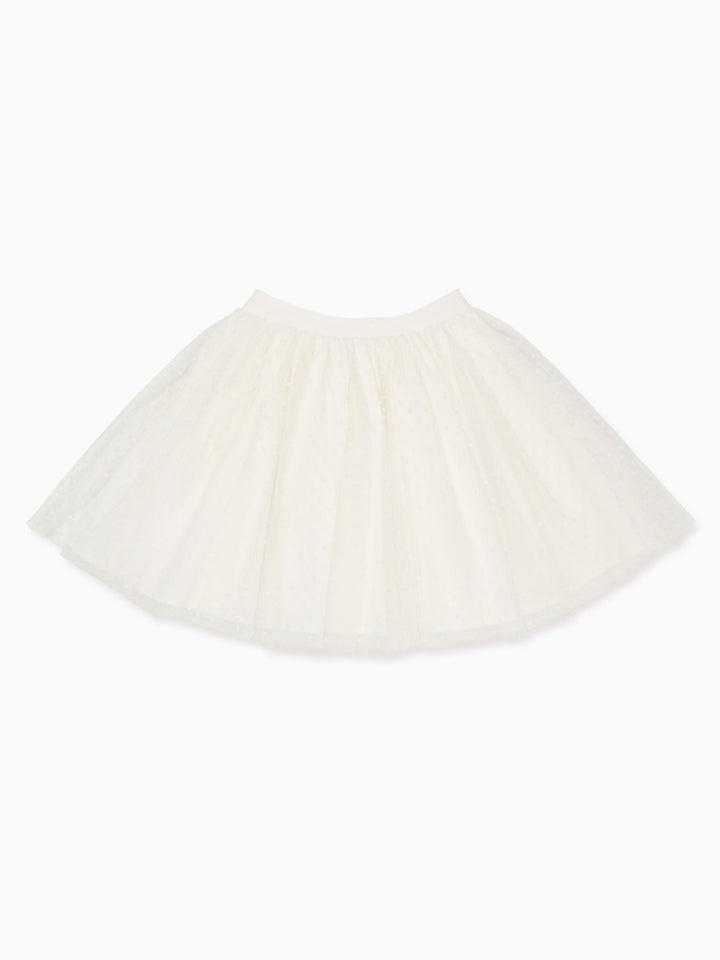 Ivory Tulipan Ceremony Girl Tulle Skirt | La Coqueta Kids US
