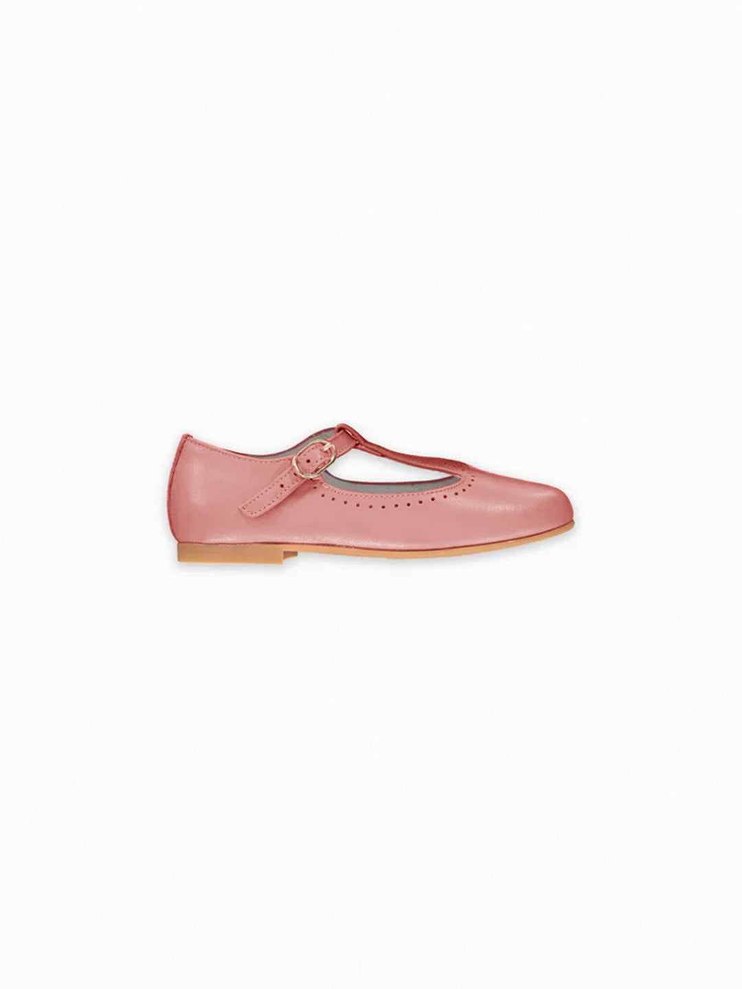 Pink Leather Girl T-Bar Shoes – La Coqueta Kids